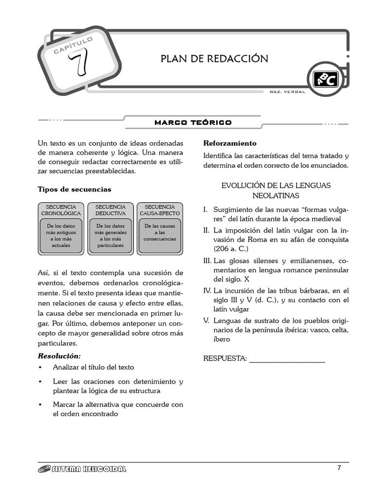 1 - RV - 5° Uni Tarde - Cap7 - 2025 | PDF | latín