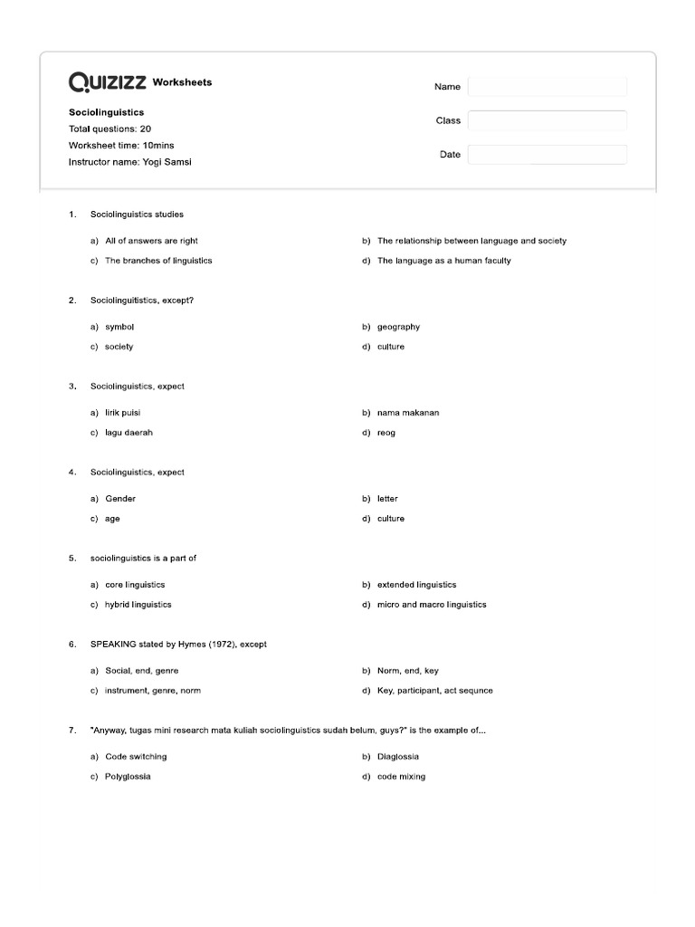 Sociolinguistics 1 Pdf