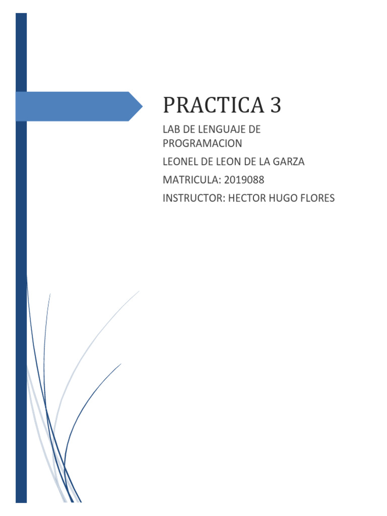 Practica 3 Lenguaje de Progra | PDF
