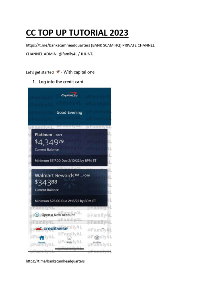 CC Topup Tutorial | PDF