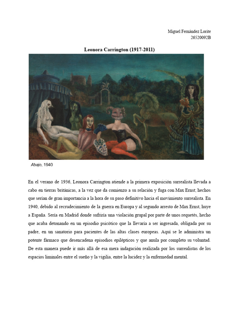 Método Biográfico - Leonora Carrington | PDF