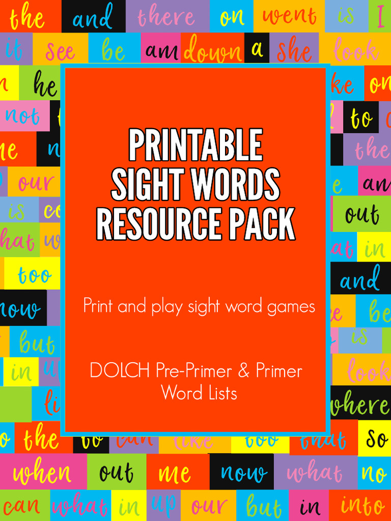 DOLCH SIght Words Games Pack | PDF | Printer (Computing)