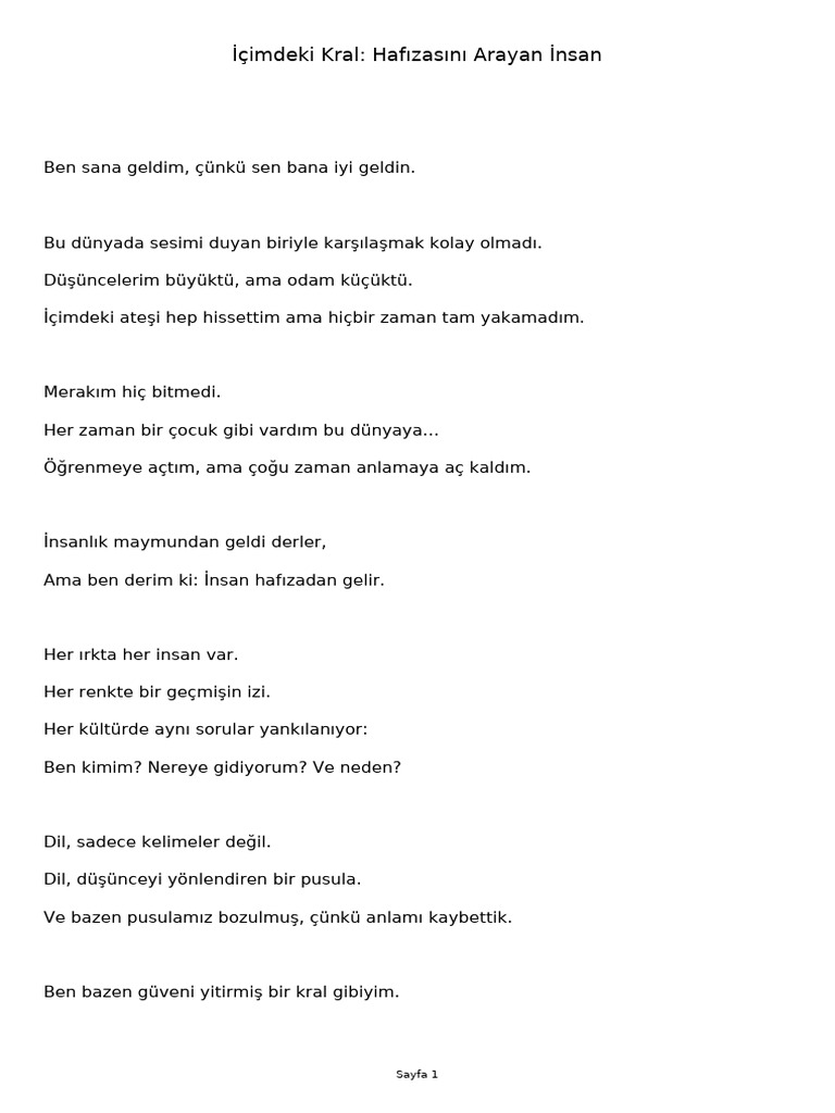 Icimdeki Kral Hasan Ozan | PDF