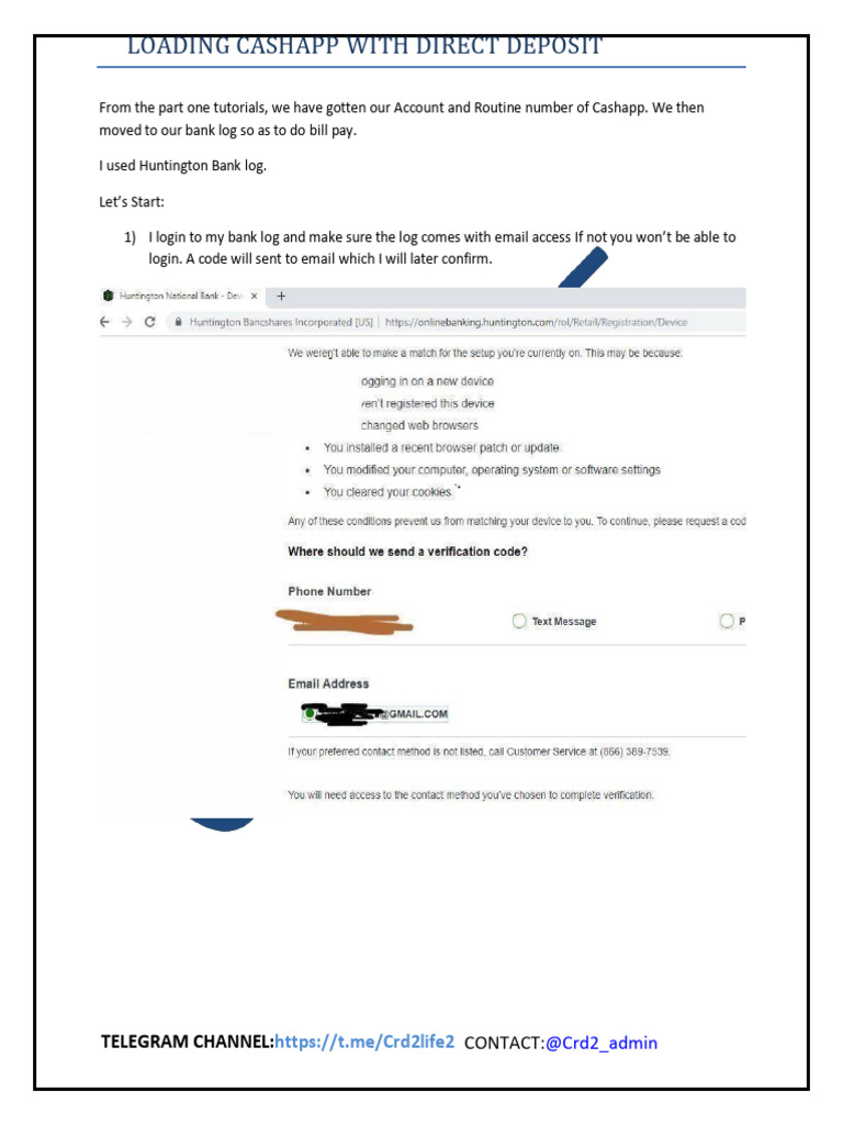 Cashapp Direct Deposit Part 2 | PDF