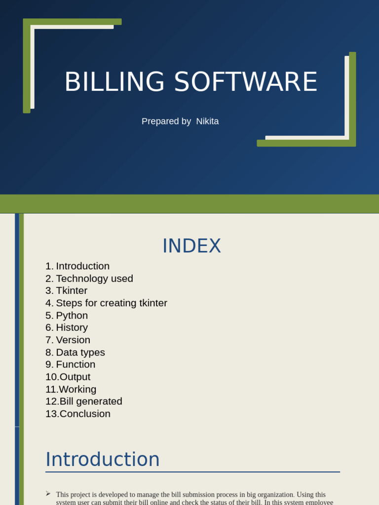 Billing Software | PDF | Python (Programming Language) | Graphical User ...