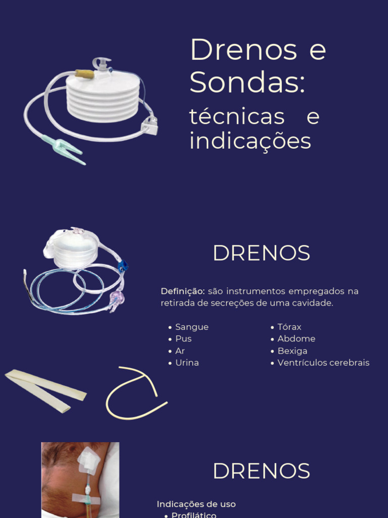 Drenos e Sondas: Tipos e Indicações | PDF