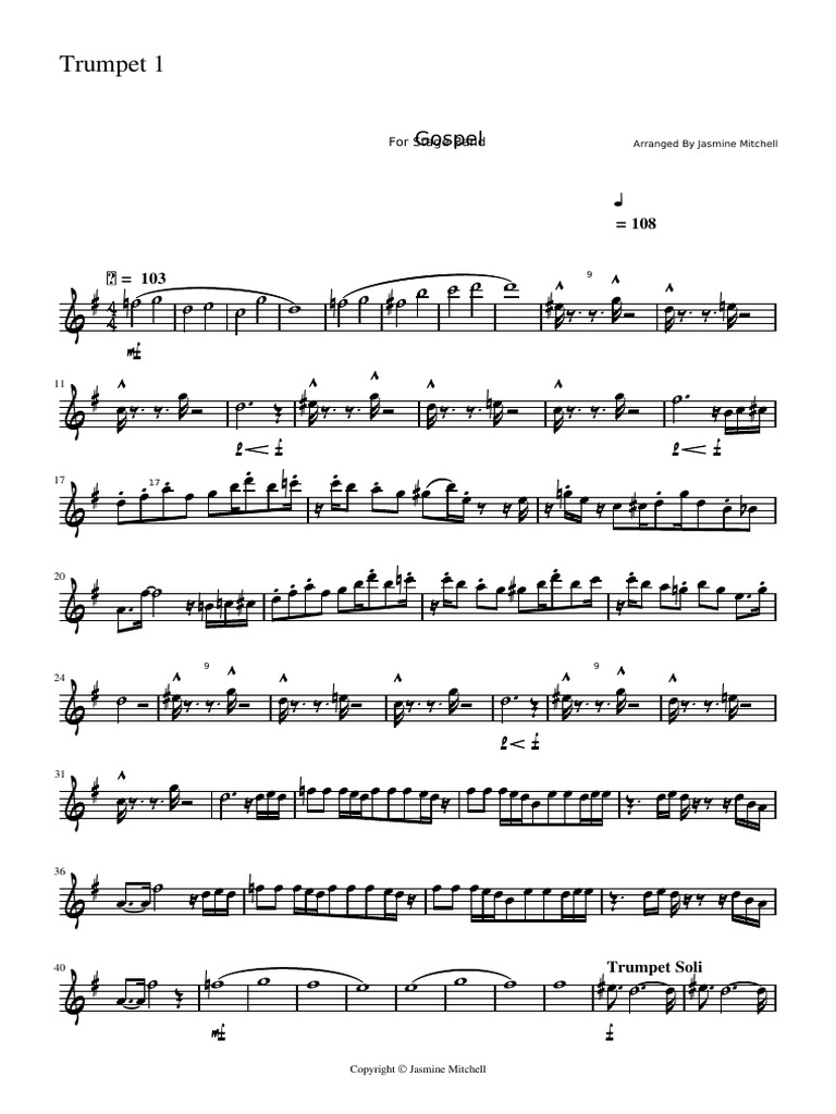 "Gospel" Trompeta 1 | PDF