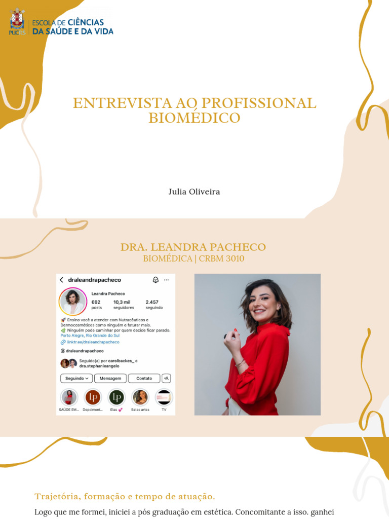 Entrevista com Biomédica sobre Estética | PDF | Mercado (economia ...