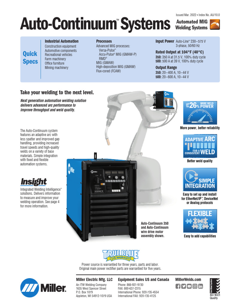 AU100 AutoContinuum Systems English | PDF | Welding | Construction