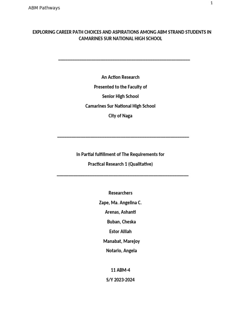 Research Chapter-1 Abm-4 Zape | PDF | Entrepreneurship | Gratitude