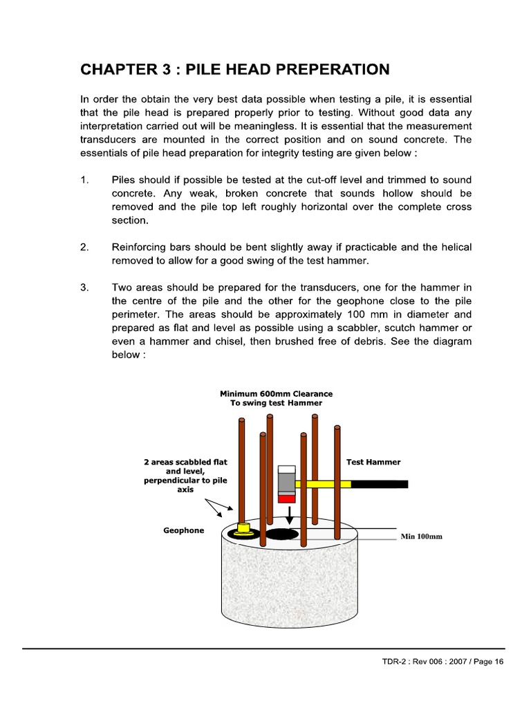 Pile Head Preparation Sheet | PDF