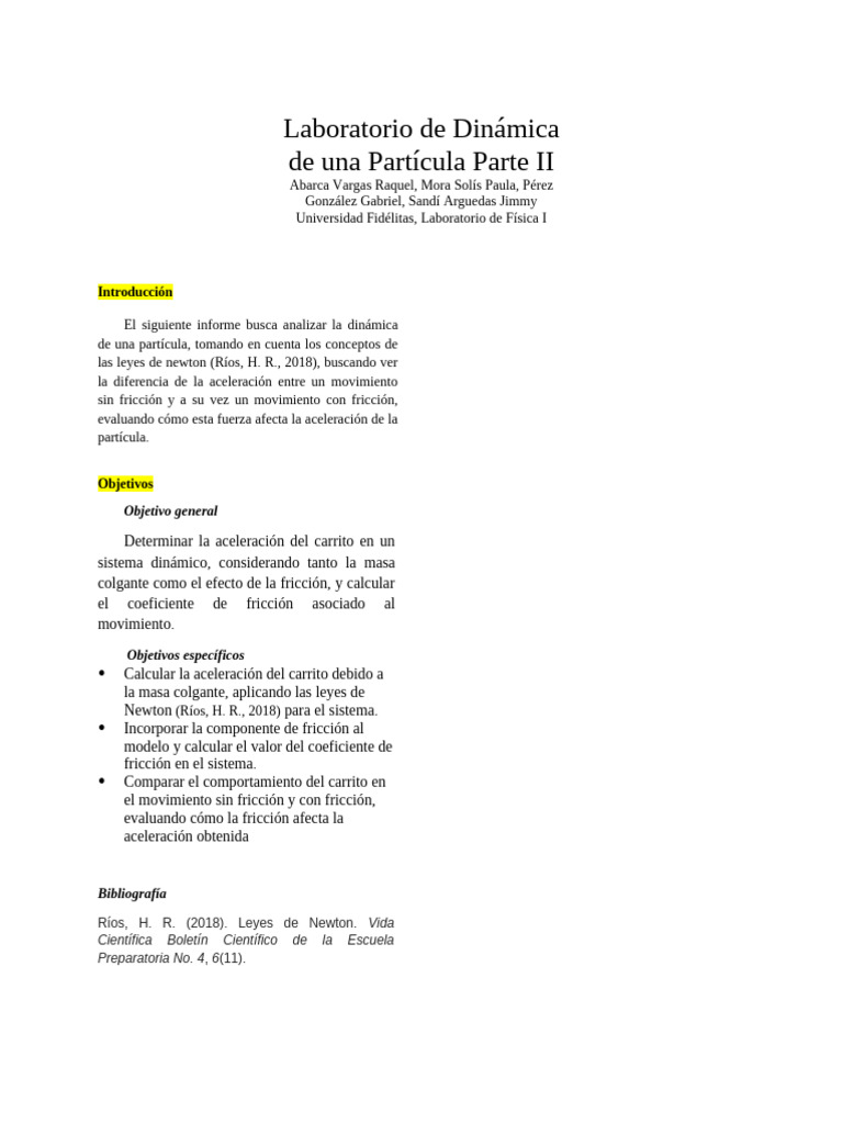 Dinamica de Una Particula II | PDF