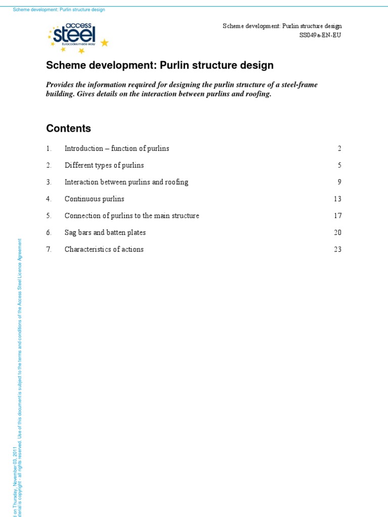 Purlin Design | PDF | Beam (Structure) | Truss