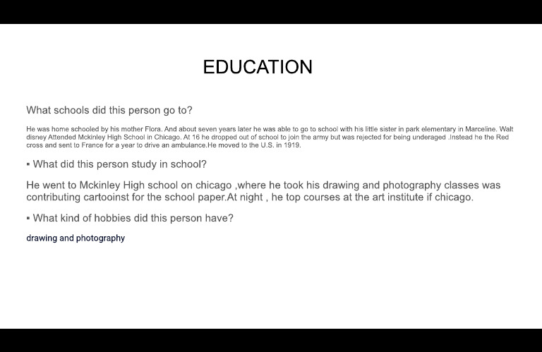 Walt Disney Research Project - Google Slides 3 | PDF