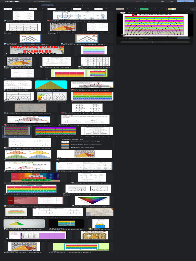 Fraction Pyramid - Google Search - Pyramid | PDF | Numbers | Elementary ...