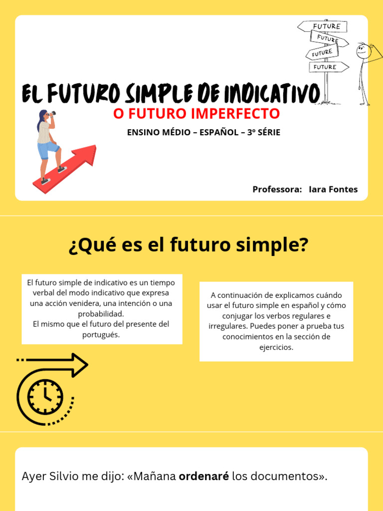 Futuro Simple del Indicativo en Español | PDF | Verbo | Morfología ...