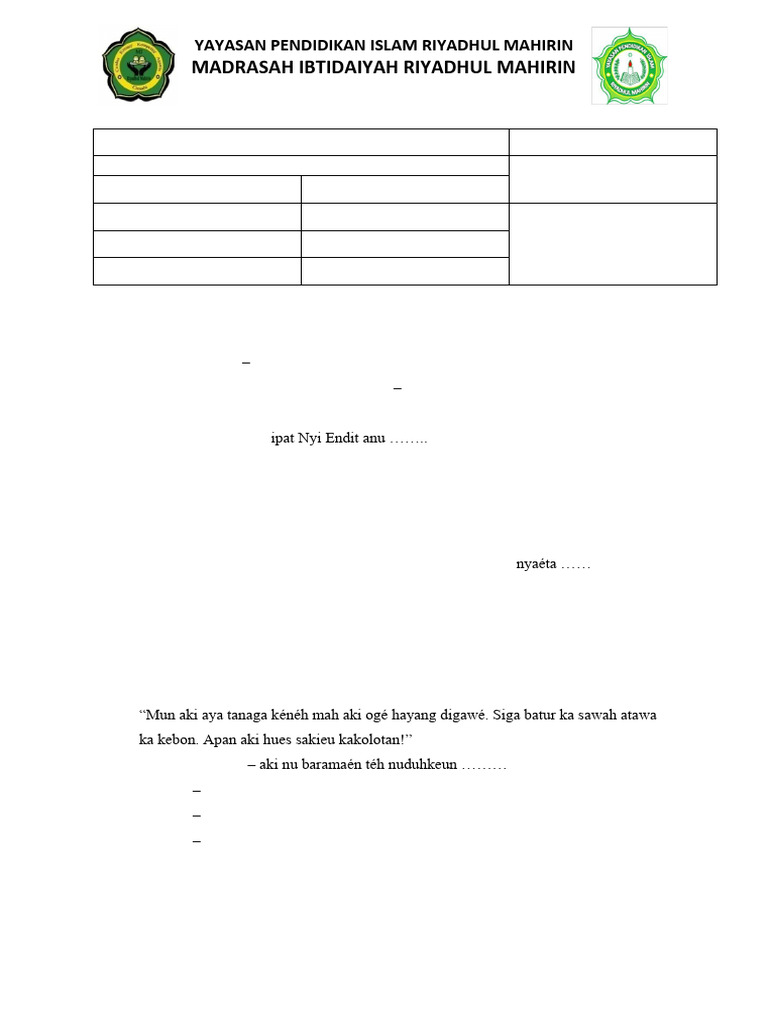 Sat B. Sunda SMT 2 (Kelas 4) | PDF