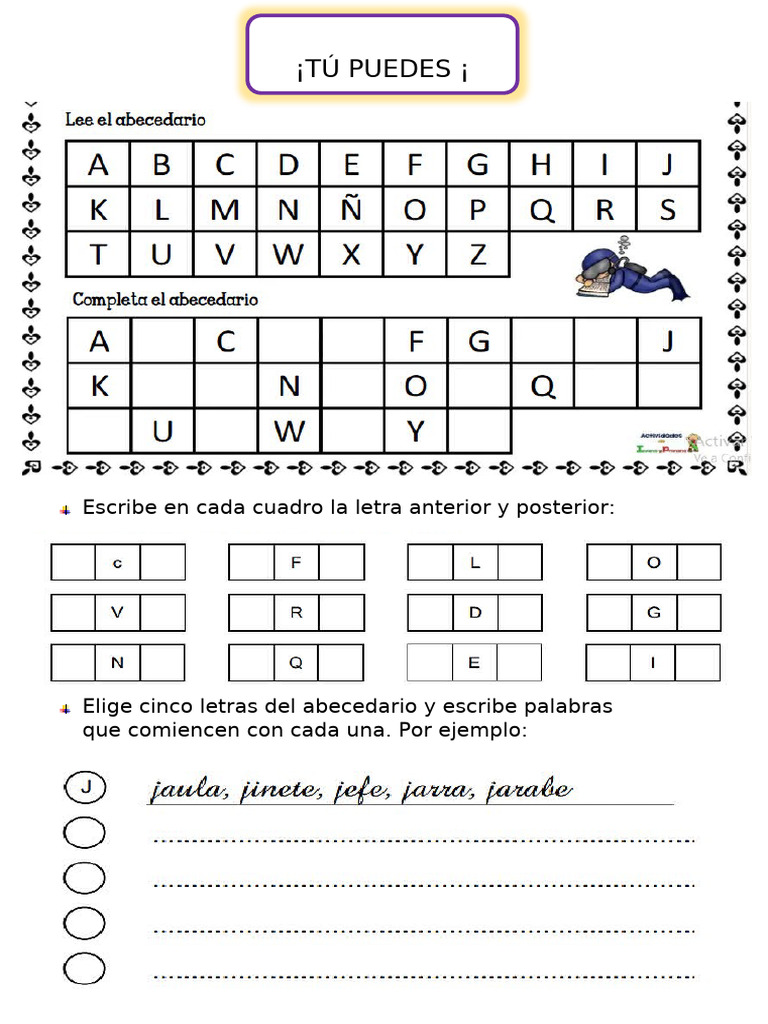 Actividades para Completar el Abecedario | PDF