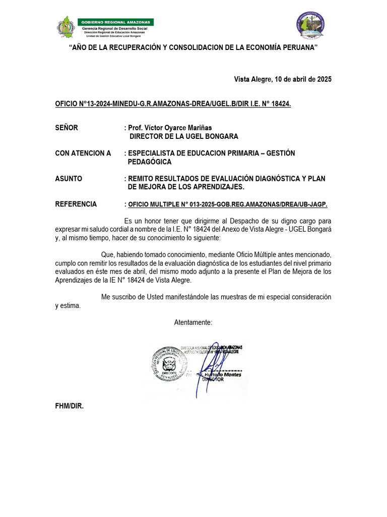 Oficio y Plan | PDF | Evaluación | Enseñando