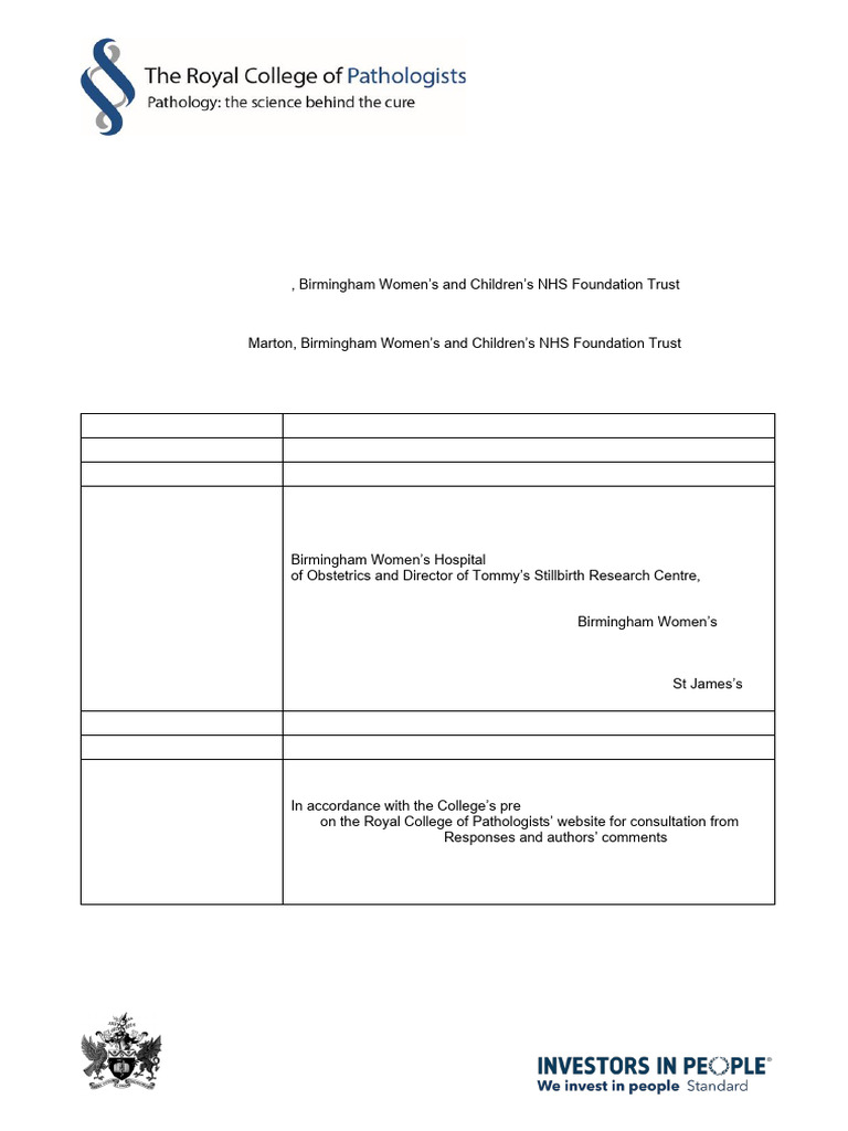 Placenta Histopathology Examination Pathway | PDF | Pathology | Fetus