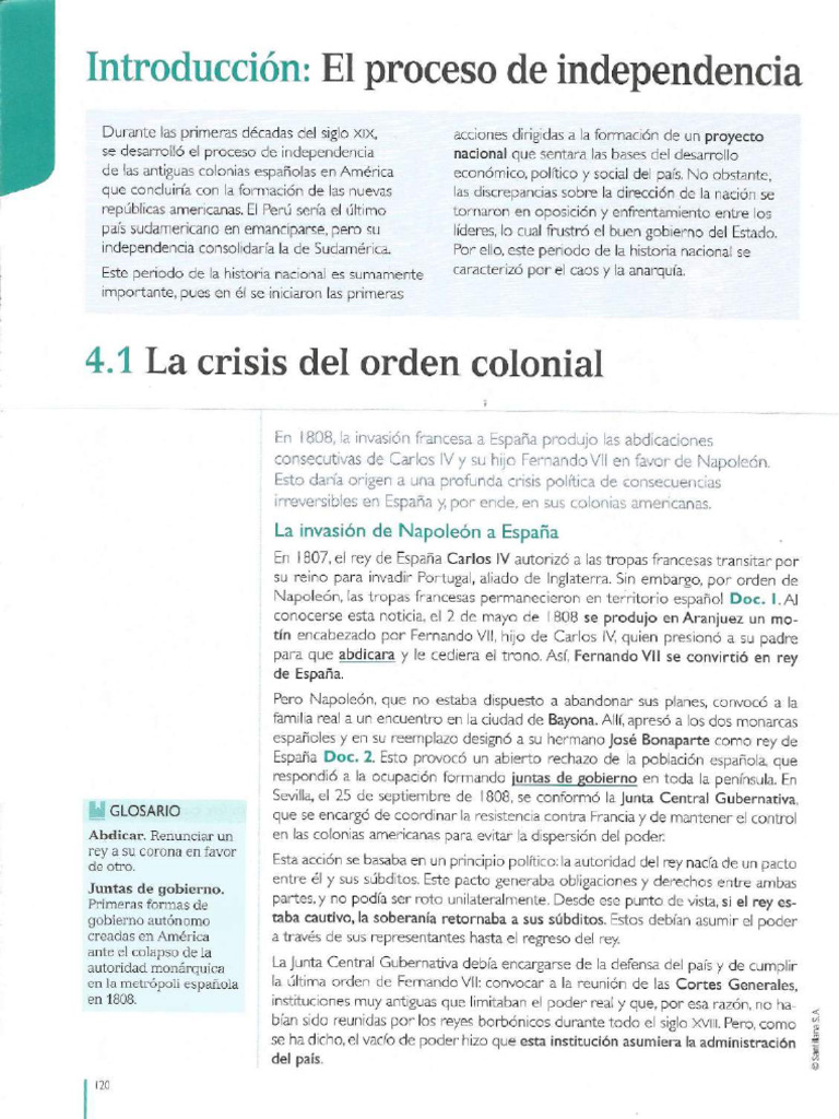 Crisis Del Orden Colonial - Págs. 120-121 | PDF