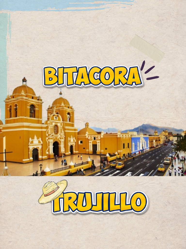 Documento A4 Portada de Bitácora de Viaje Vintage Beige | PDF