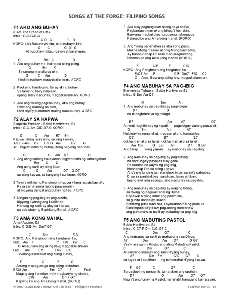 Filipino Mass Songs | PDF