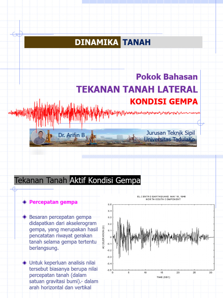 14 Tekanan Tanah Akibat Beban Gempa | PDF