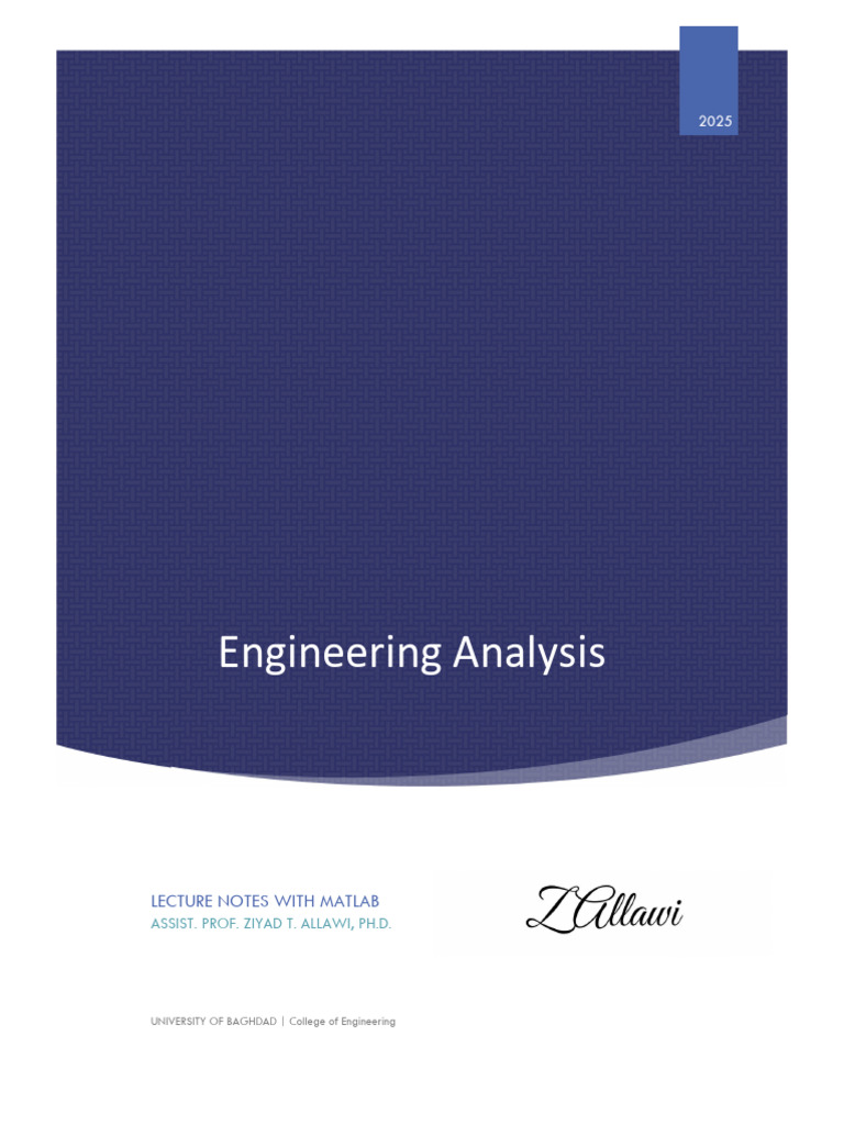 Engineering Analysis | PDF | Eigenvalues And Eigenvectors | Matrix (Mathematics)