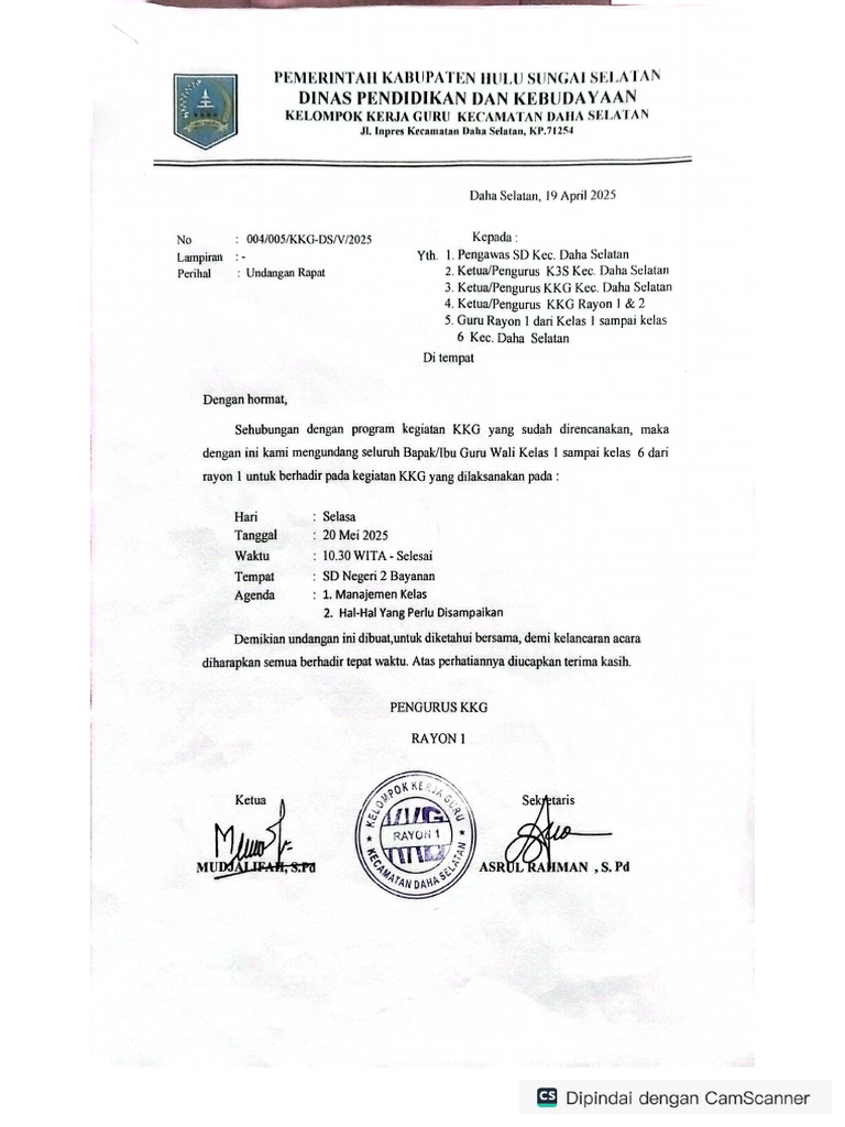Undangan KKG 20 MEI 2025 | PDF