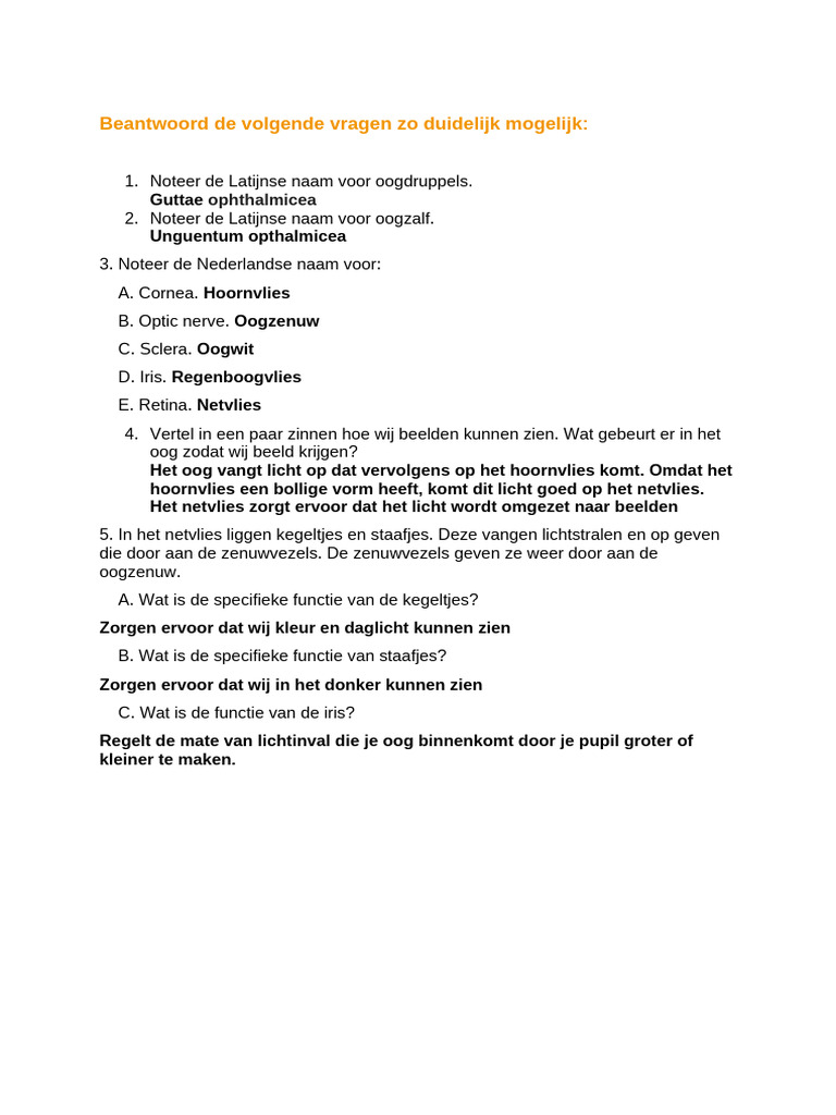 Beantwoord de Volgende Vragen Zo Duidelijk Mogelijk | PDF