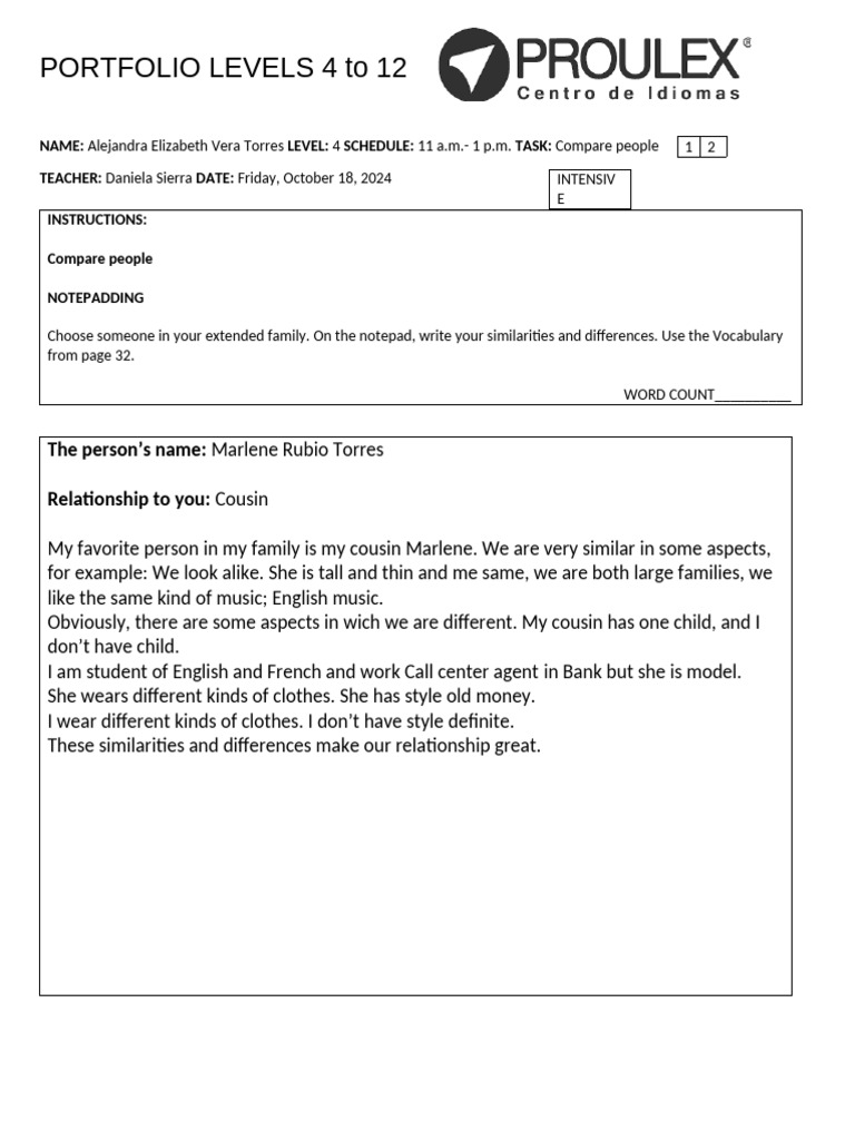 PORTFOLIO LEVELS 4 Final | PDF