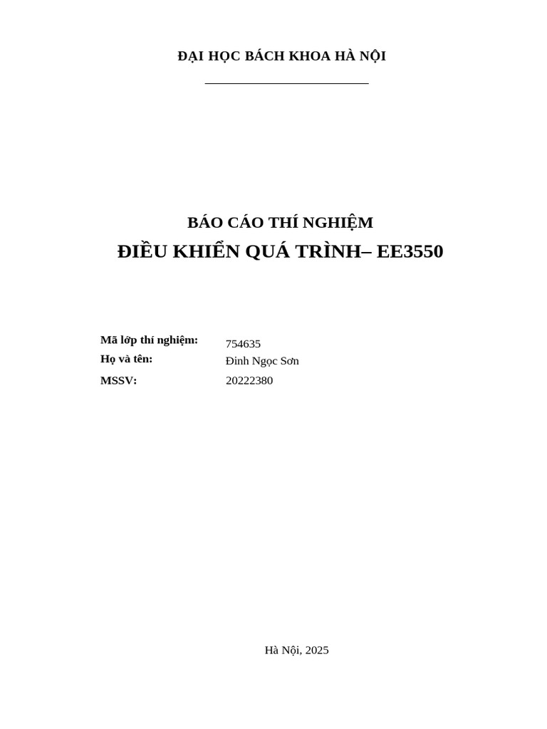 Baocao DKQT | PDF
