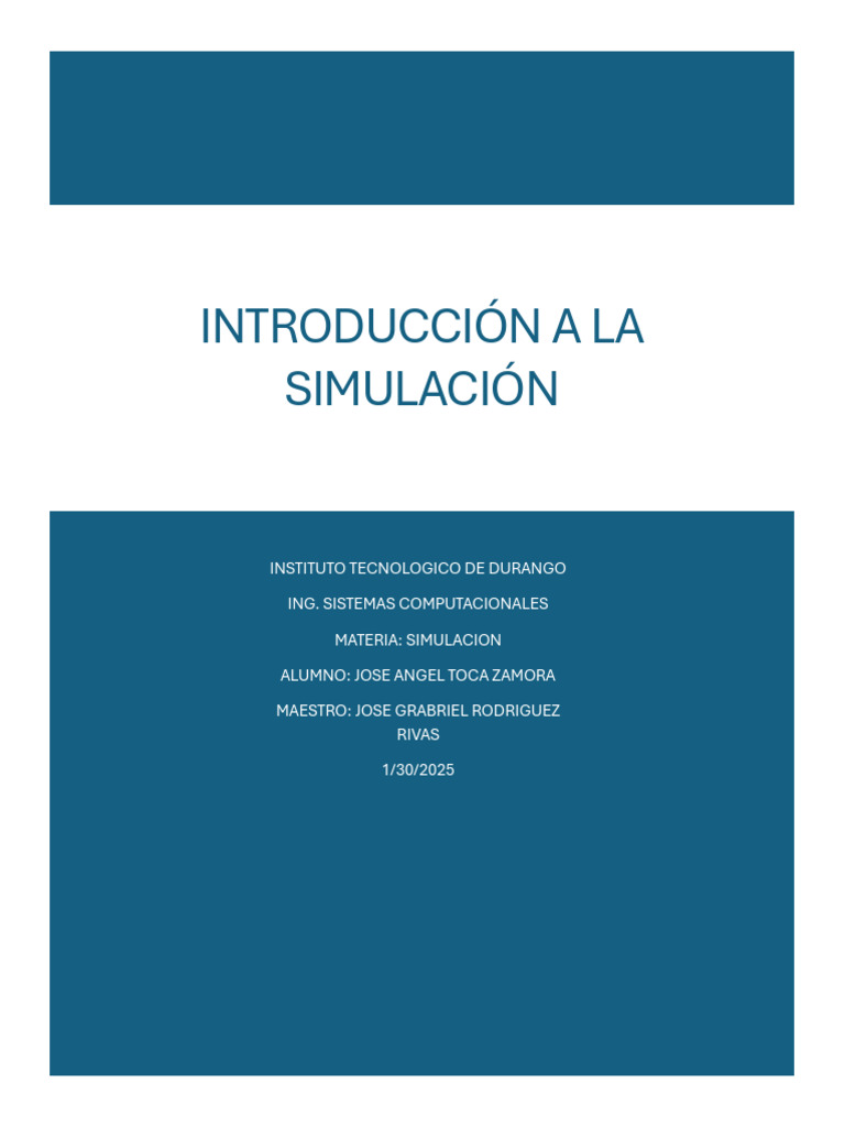 Simulacion_reporte | PDF | Simulación | Ecuaciones