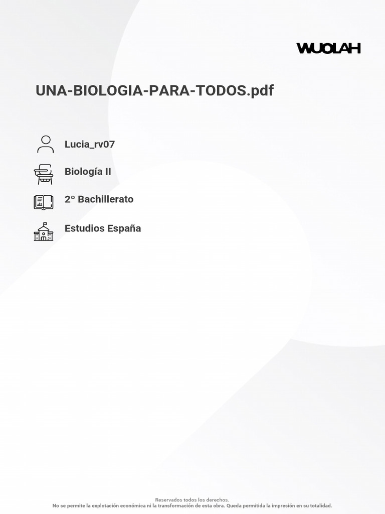 Wuolah Free Una Biologia para Todos | PDF