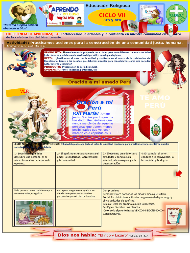 Exp4 - 3°y 4° Actividad ODEC HZ | PDF | Amor