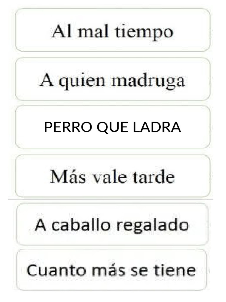 Refranes para Imprimir | PDF