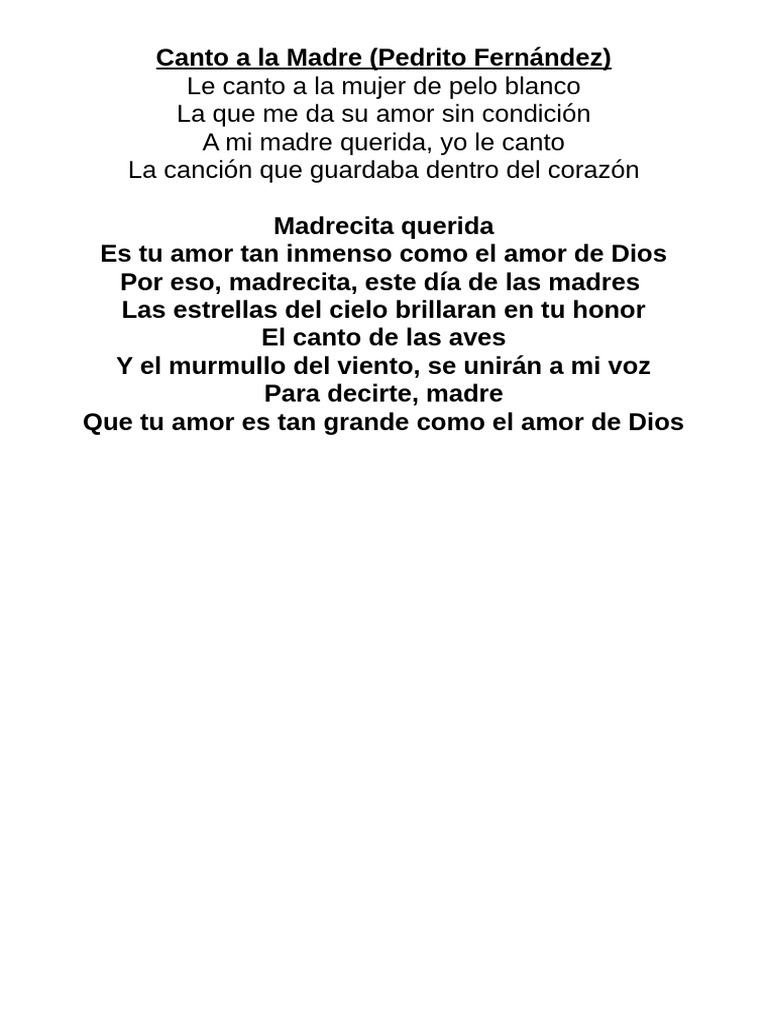 Canto A La Madre | PDF
