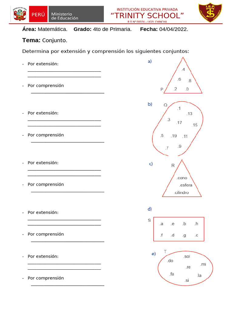 Lunes Conjunto Matemática. | PDF