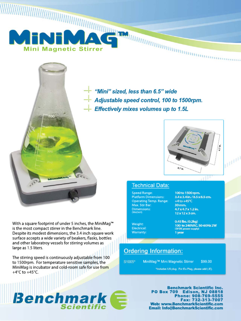 S1005 MiniMag Stirrer Brochure HR EM | PDF