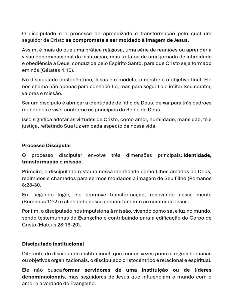O Essencial do Discipulado Cristão | PDF | Discípulo (cristianismo) | Jesus