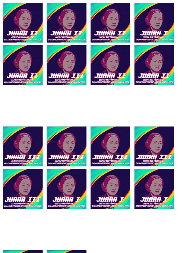 Stiker Piala Ra Kartini 2025 Bawah | PDF