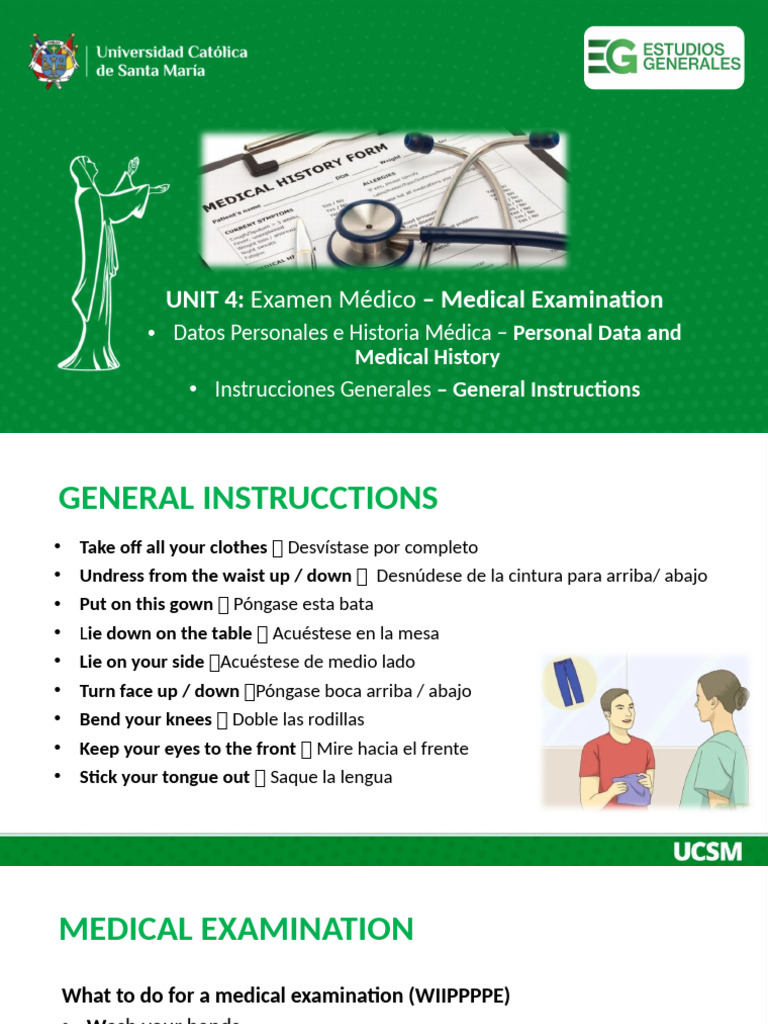 Medical History and General Instructions | PDF | Pain | Genetic Disorder