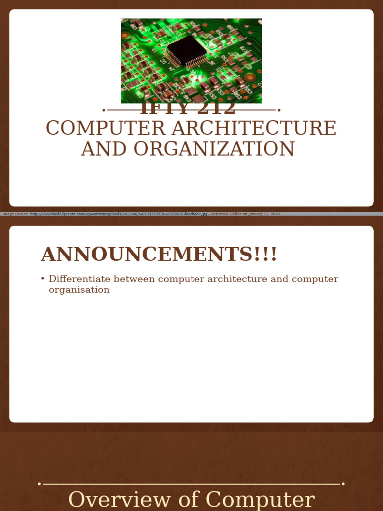 Module 01 - Overview of Computer Architecture, Layers & Logic Gates ...