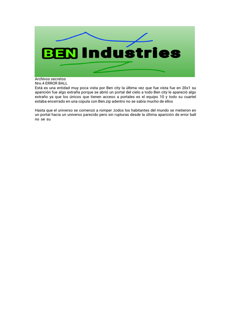 Archivos Secretos Ben Industries | PDF