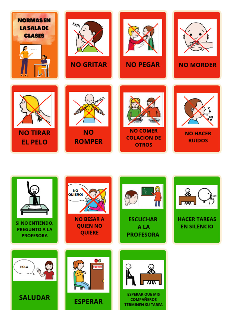 Normas del Salón de Clases Preescolar | PDF