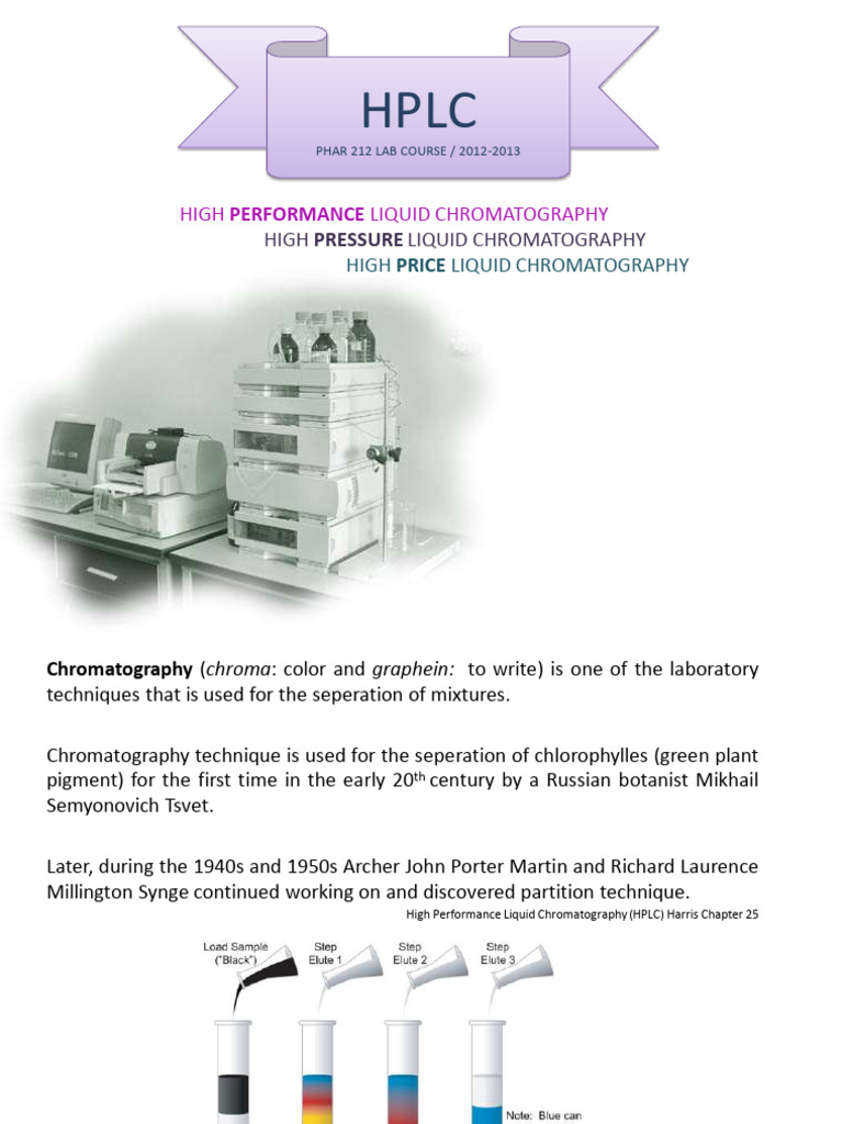 Understanding High Performance Liquid Chromatography | PDF | High ...