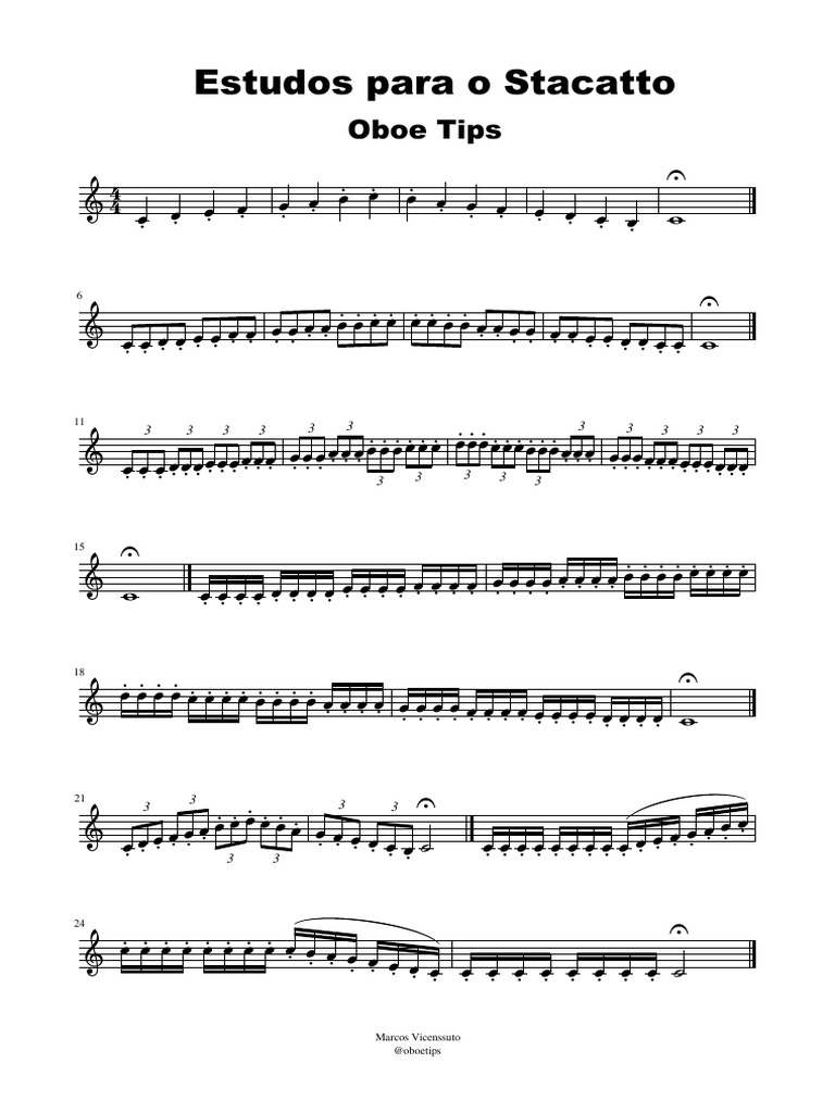 Estudos para o Stacatto | PDF
