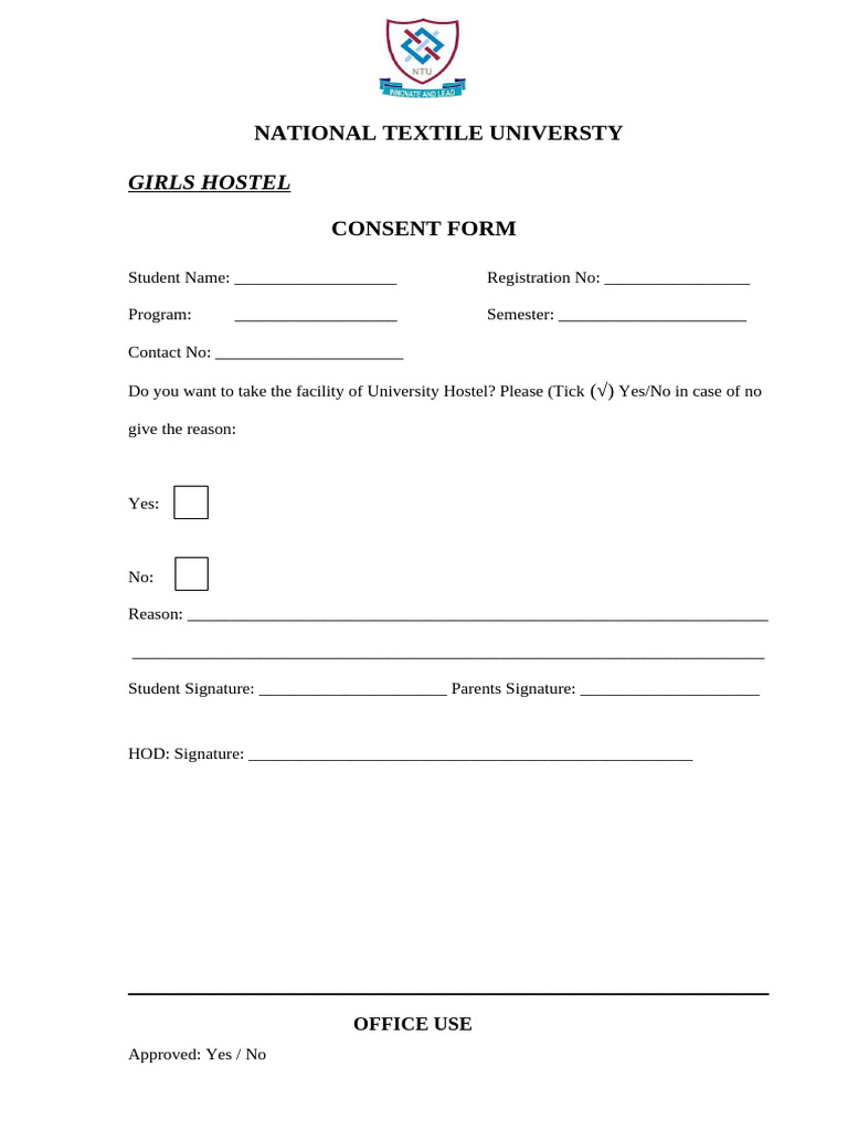 Hostel Facility Form | PDF