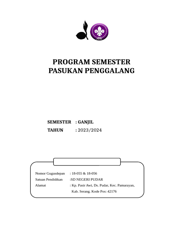 2b. PROGRAM SEMESTER PASUKAN PENGGALANG | PDF